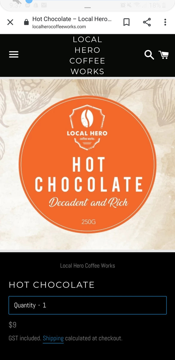 Hot Chocolate – Local Hero Coffee Works